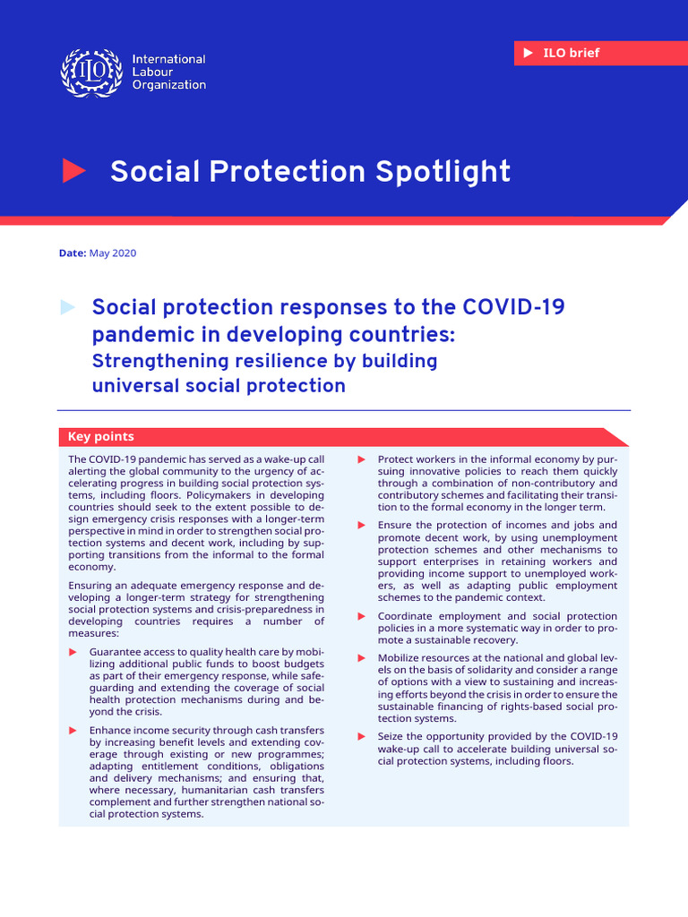 ILO - Social Protection Responses To The COVID-19 Pandemic in ...