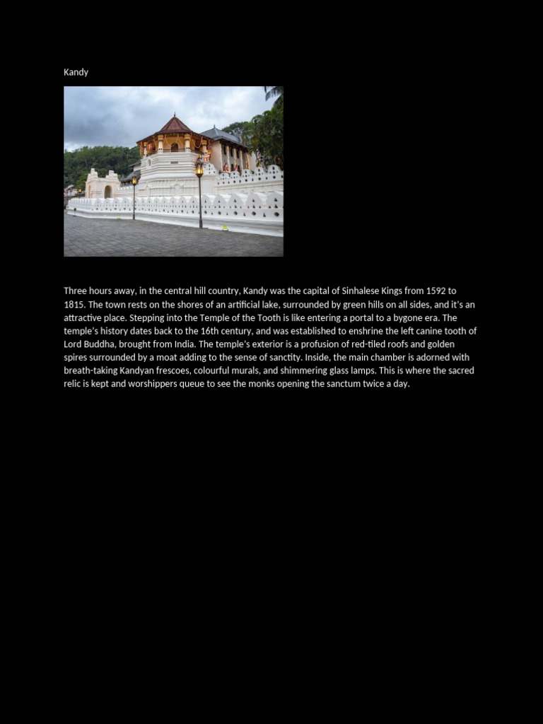 Kandy: Explore the Sacred City | PDF