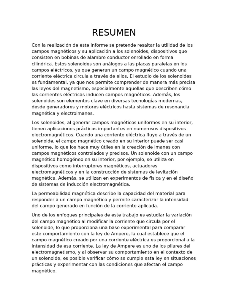RESUMEN Elevtro | PDF | Campo magnético | Corriente eléctrica