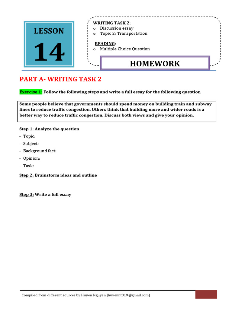 Lesson 14 - Homework | PDF | Teaching Methods & Materials | Art
