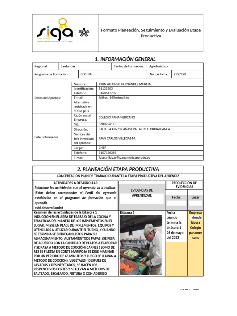 Formato de Seguimiento Instructivo-1 | PDF | Planificación