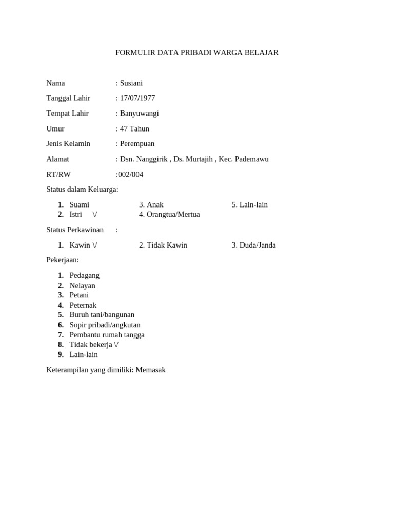 Perlengkapan Laporan PBK ZAFIRA | PDF | Kesehatan Holistik