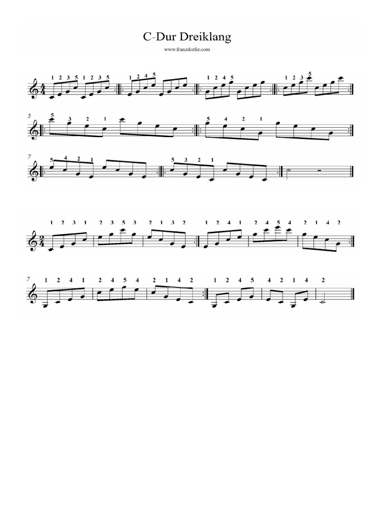 C Dur Dreiklang | PDF