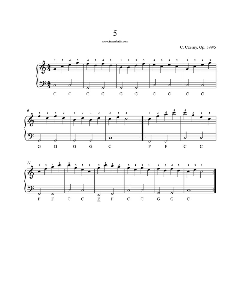 Czerny Op 599 5 Partitur | PDF