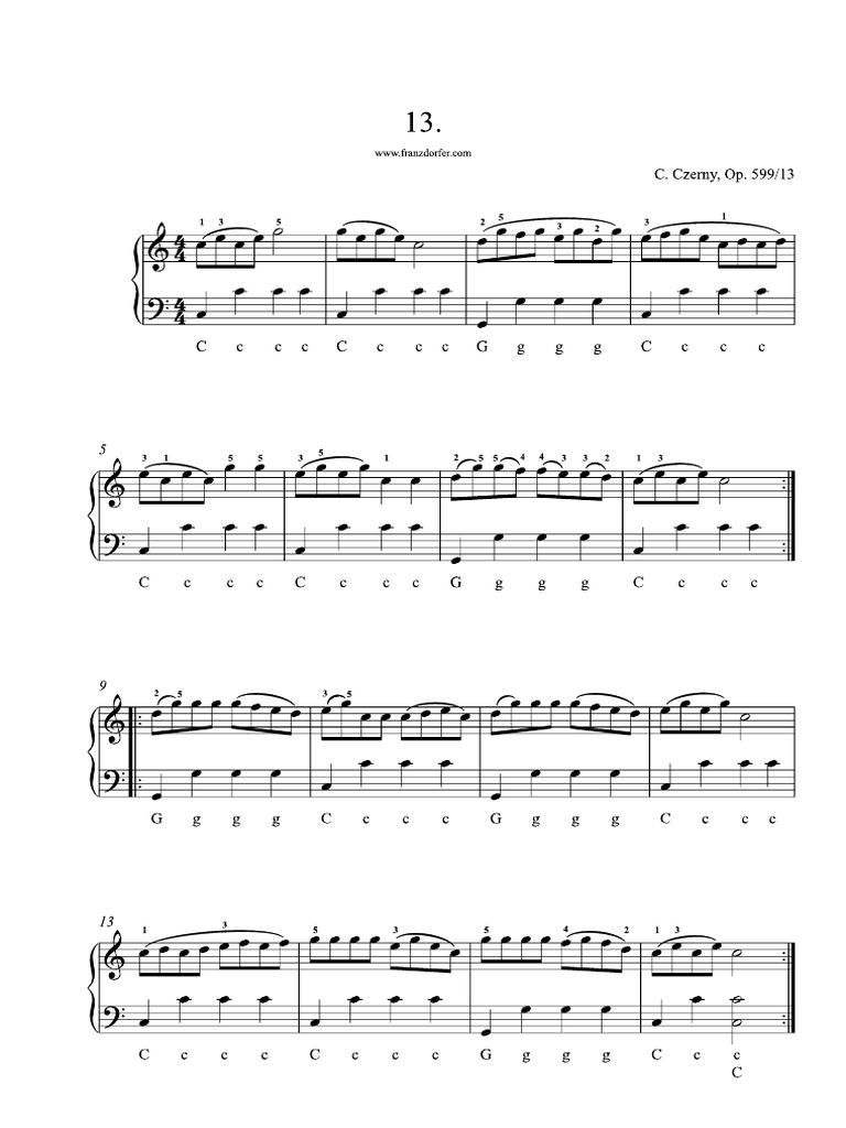 Czerny Op 599 13 Partitur | PDF