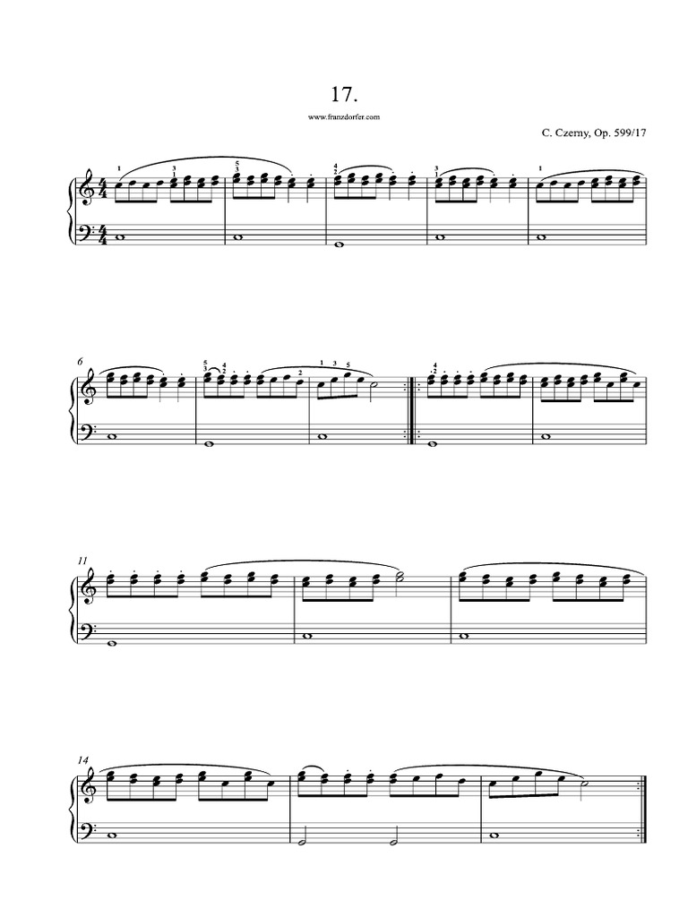 Czerny Op 599 17 Partitur | PDF