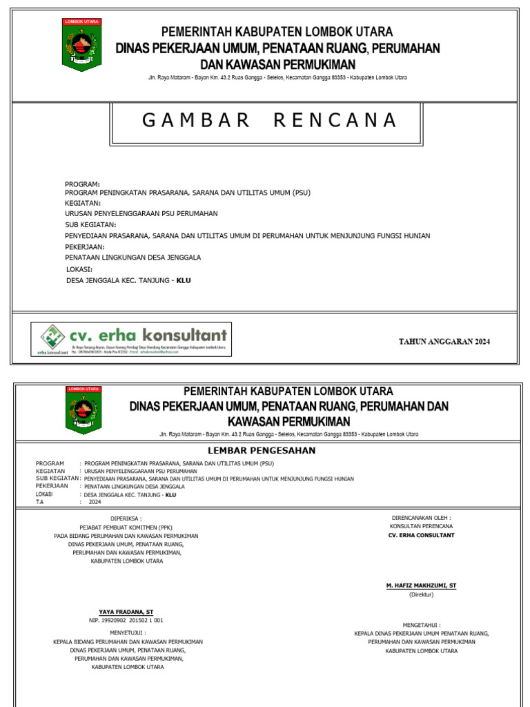 PSU Perumahan Desa Jenggala 2024 | PDF