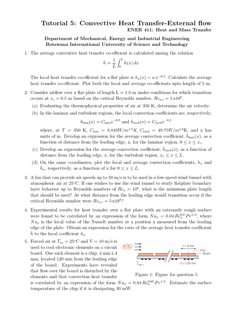 Tutorial 5 Convection | PDF | Mechanical Engineering | Mechanics
