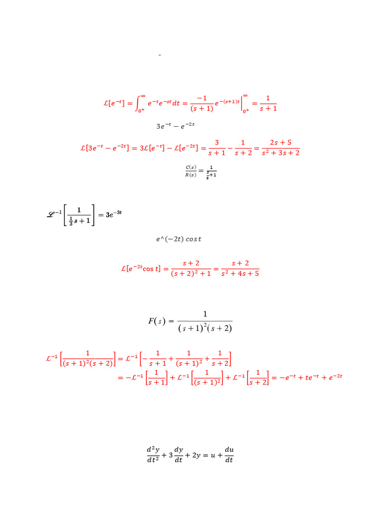 Tutorial 2 Solutions | PDF | Laplace Transform | Mechanics