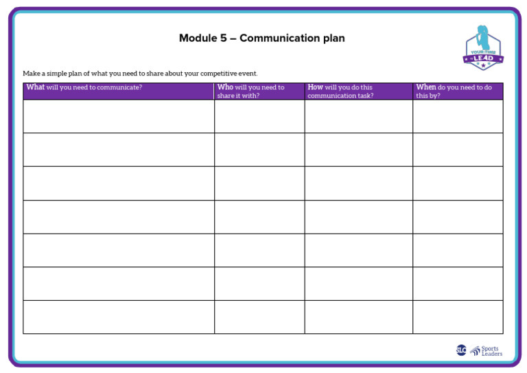 Module 5 Communication Plan | PDF | Career & Growth