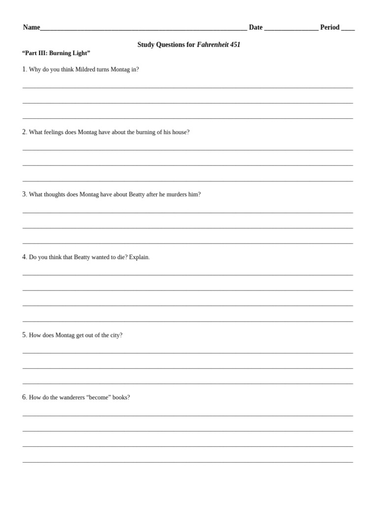 Gavin Romero - Fahrenheit 451 Part 3 SG | PDF | Novels About Ideologies ...