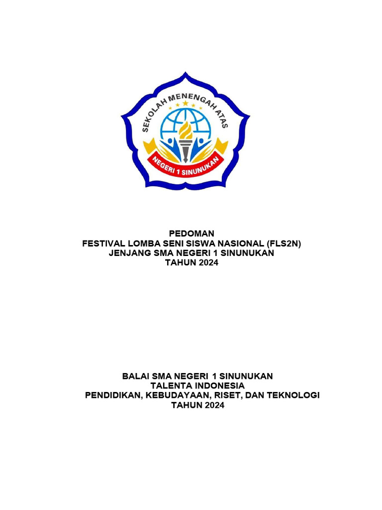 Pedoman FLS2N-SMA Negeri 1 Sinunukan Tahun2024 | PDF