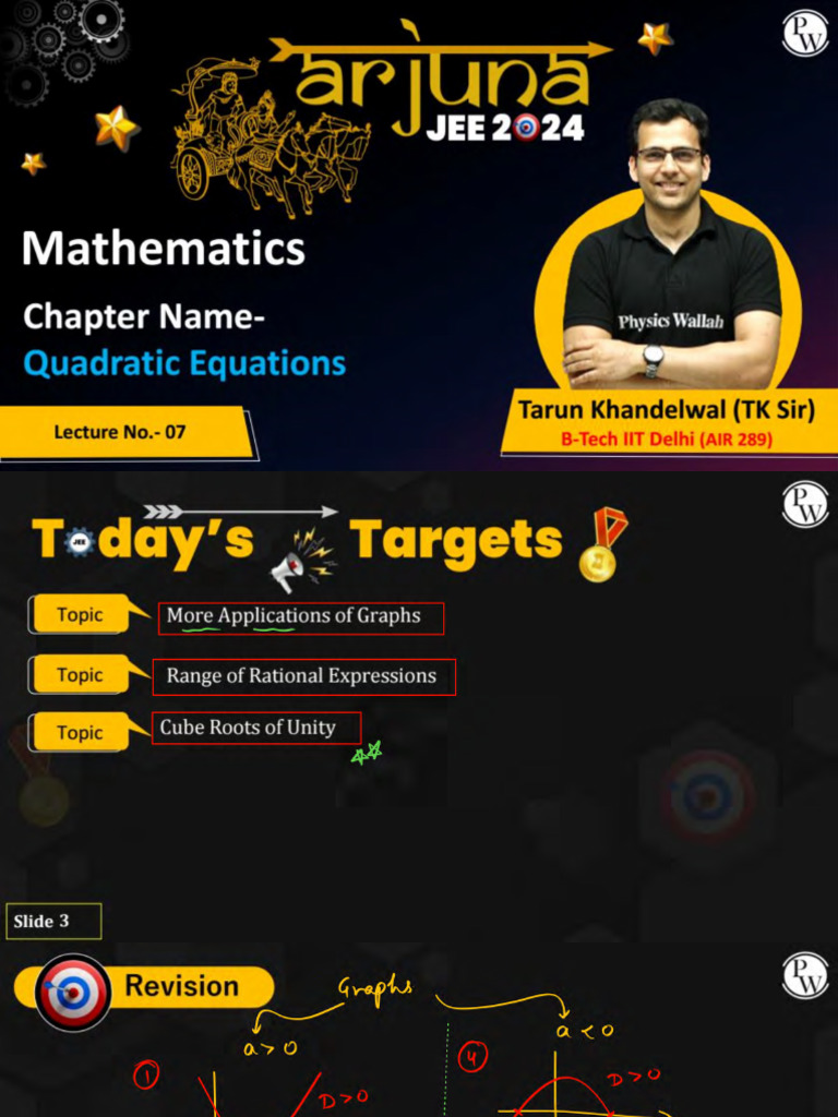 Lec-07 - Quadratic Equations Maths | PDF