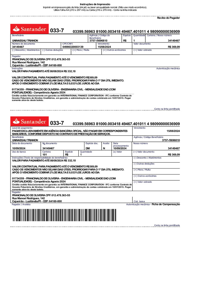 Boleto de Pagamento | PDF