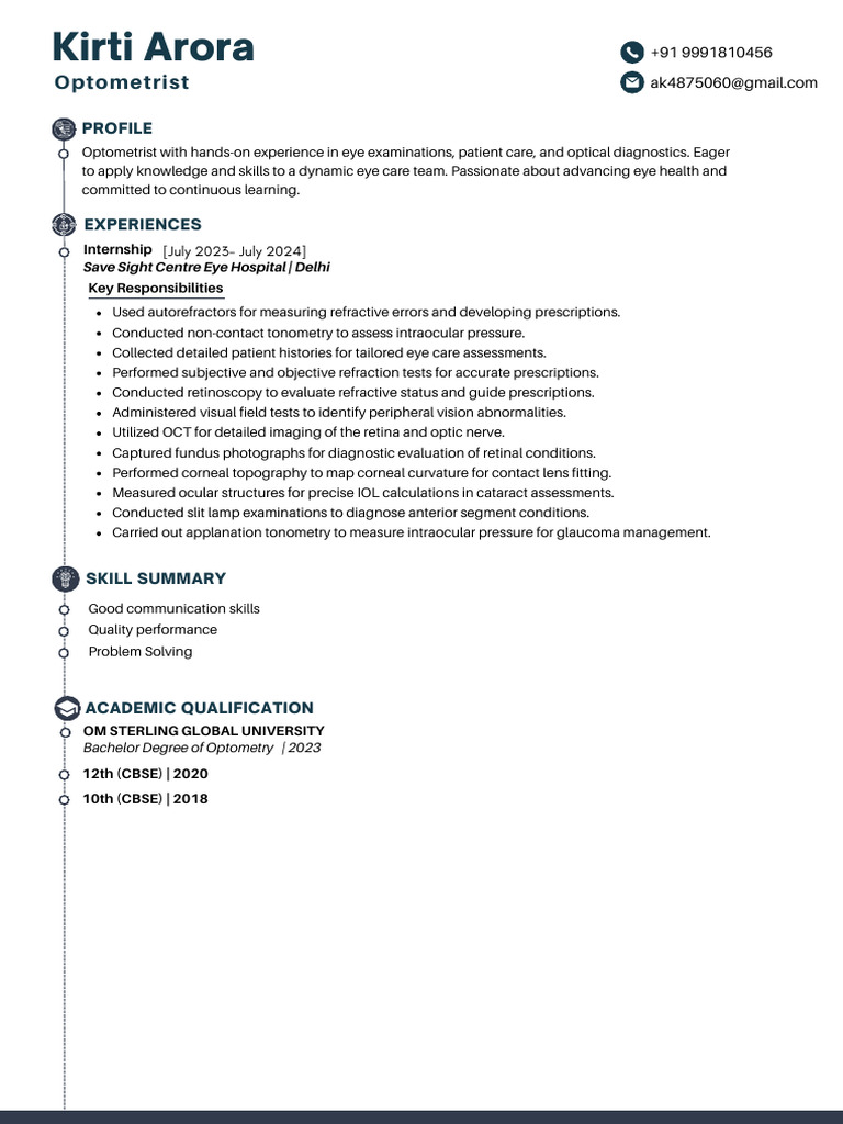 Kirti Arora Resume | PDF | Science & Mathematics