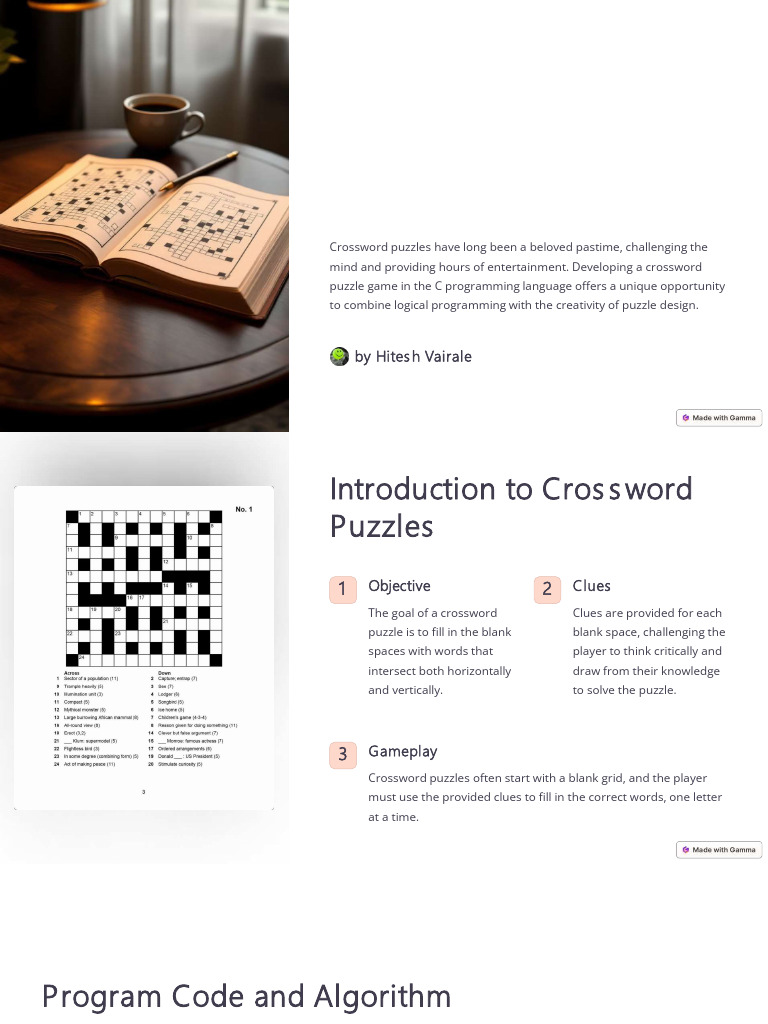 Cross Word Puzzle Game in C Language | PDF | Crossword | Computing