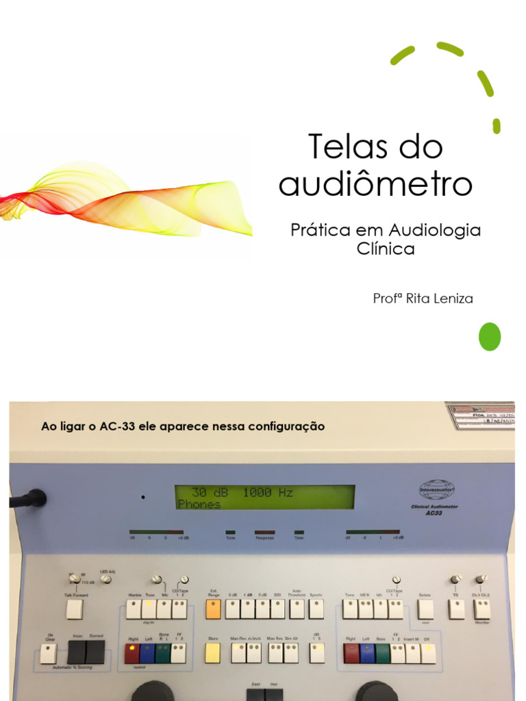 Telas Do Audiômetro - Audiometria Tonal - 2 | PDF