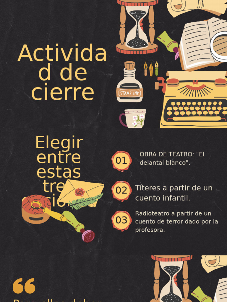 Actividad de Cierre Género Dramático | PDF | Libros para adolescentes