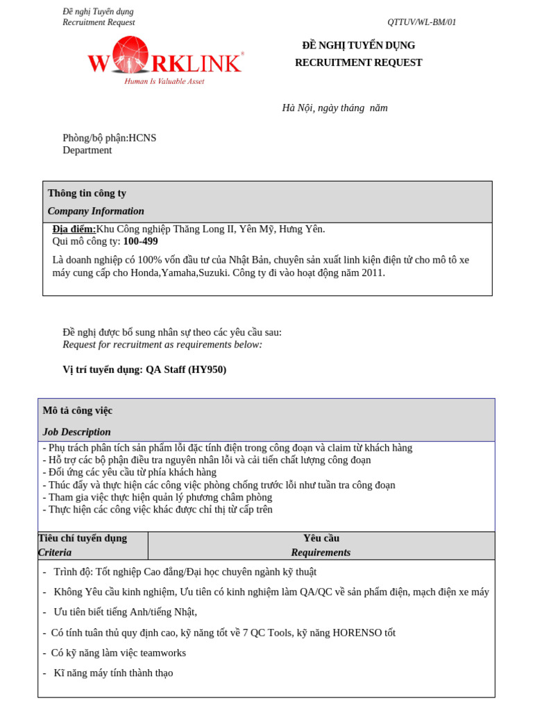 HY950 QA Staff KCN TL2 | PDF