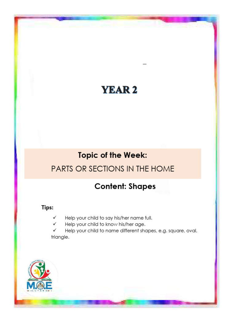 Numeracy Year 2 Week 5 | PDF | Shape | Elementary Mathematics