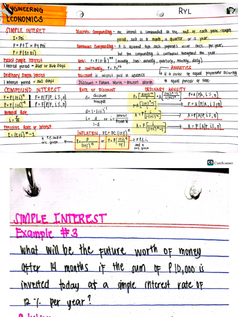 ECON Simple Interest To Capitalized | PDF