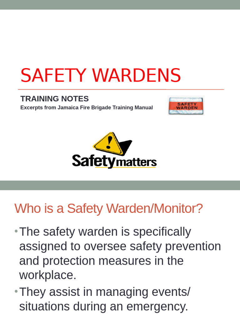 Safety Wardens - Revised 2024 | PDF