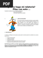 La Relatoria Definicion y Caracteristicas | PDF | Información