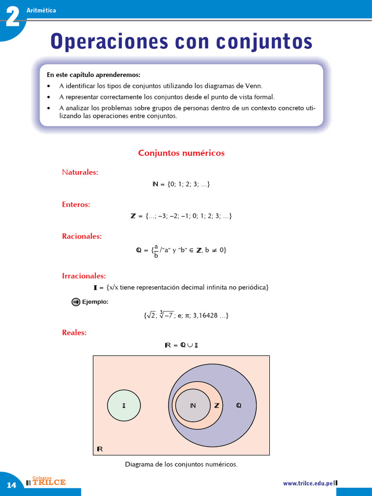 Ejercicios de Operaciones con Conjuntos | PDF | Conceptos matemáticos ...