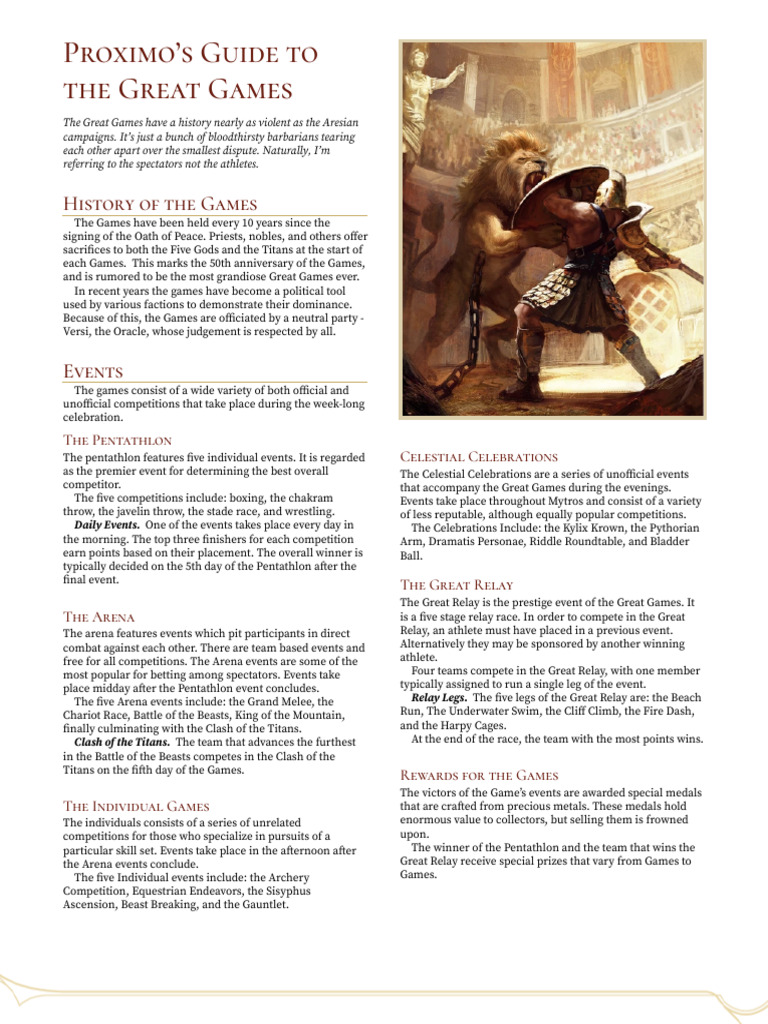 Proximo's Guide - Discord | PDF | Odds | Track And Field