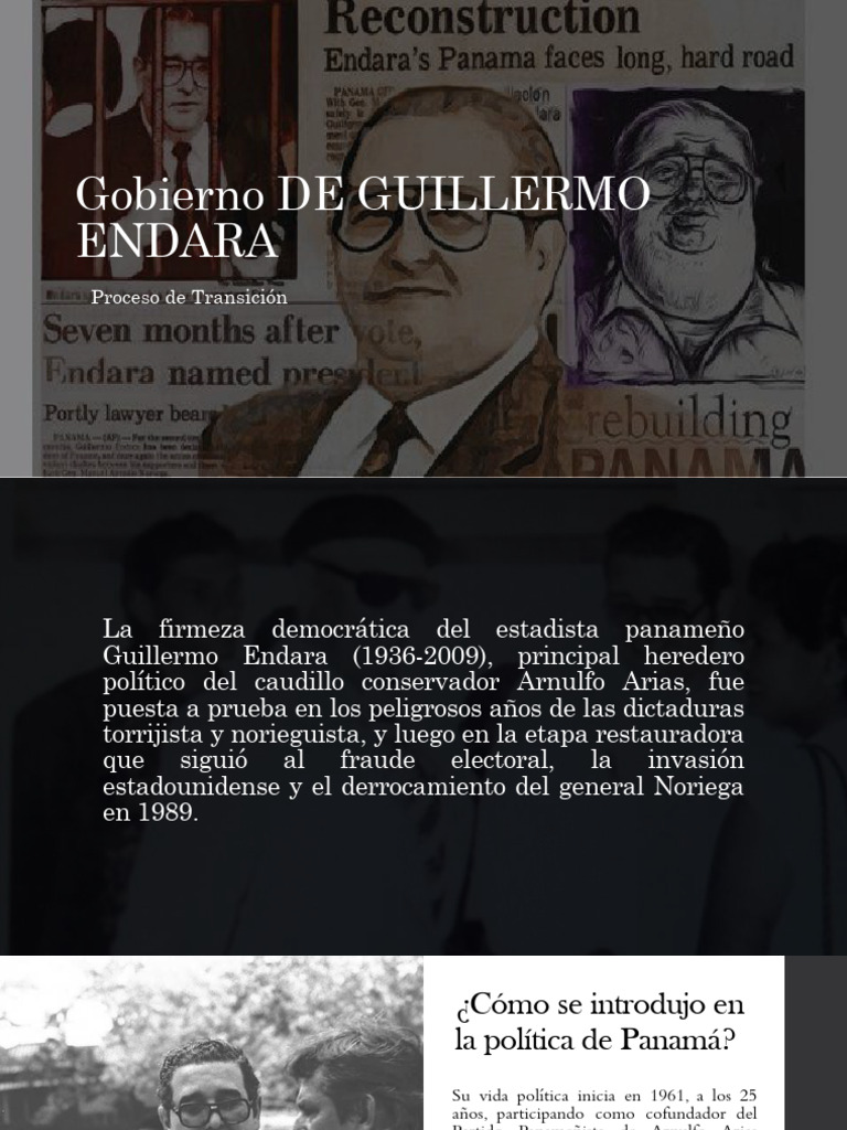 Presentacion Guillermo Endara | PDF | Gobierno | Ciencias Políticas
