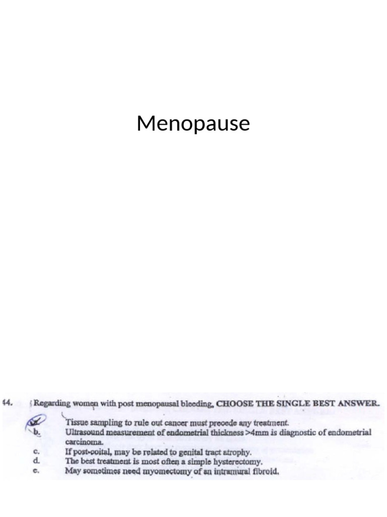 Menopause | PDF
