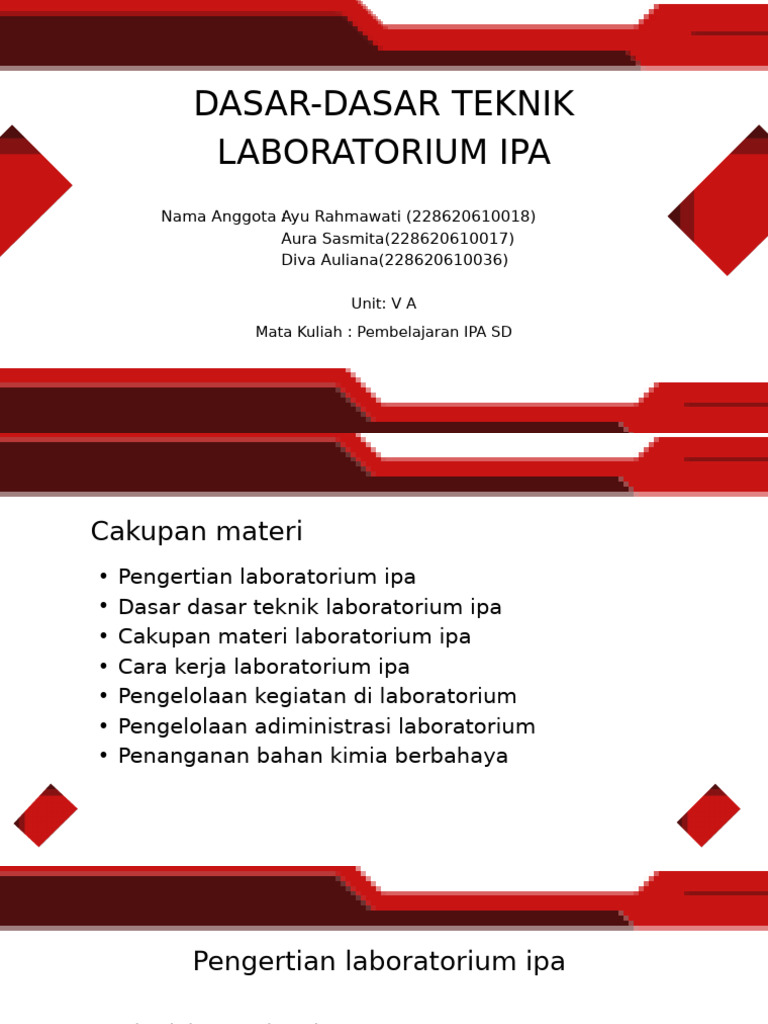 Dasar-Dasar Teknik Laboratorium Ipa | PDF