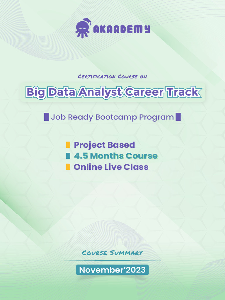 Big Data Analyst Bootcamp - November | PDF | Statistics | Data Management