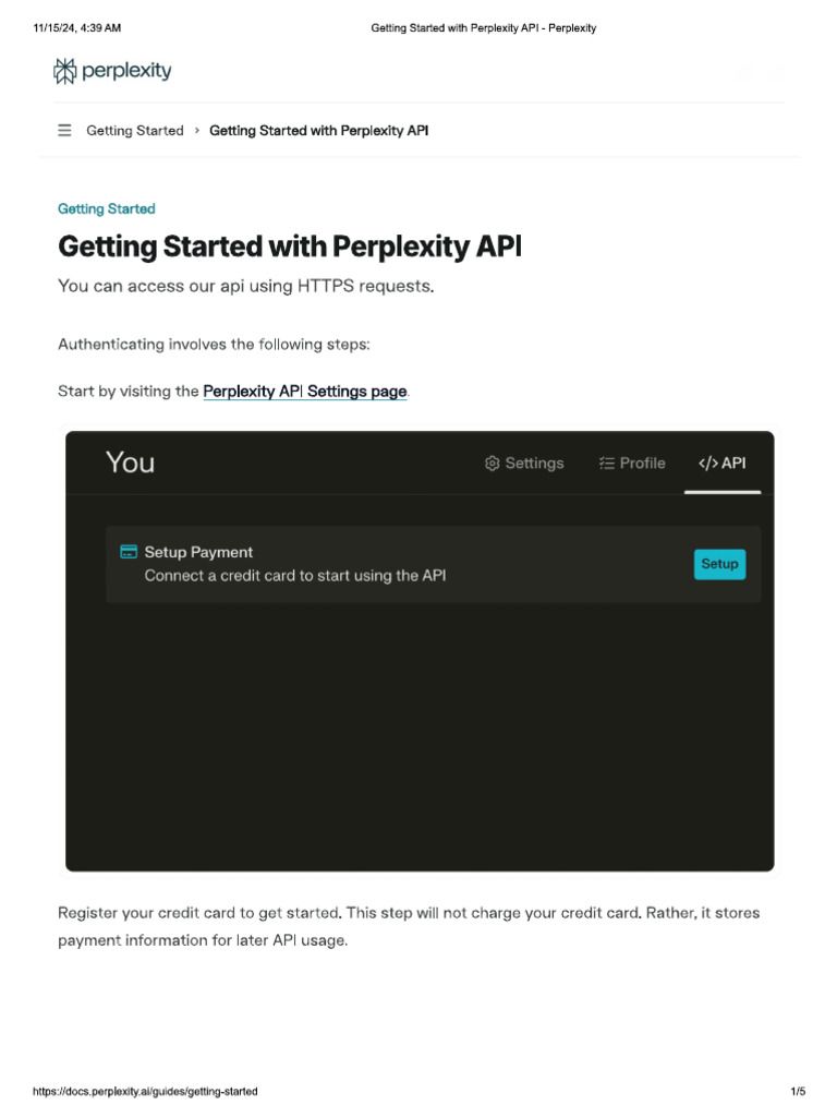 Perplexityapiinfo 1 | PDF