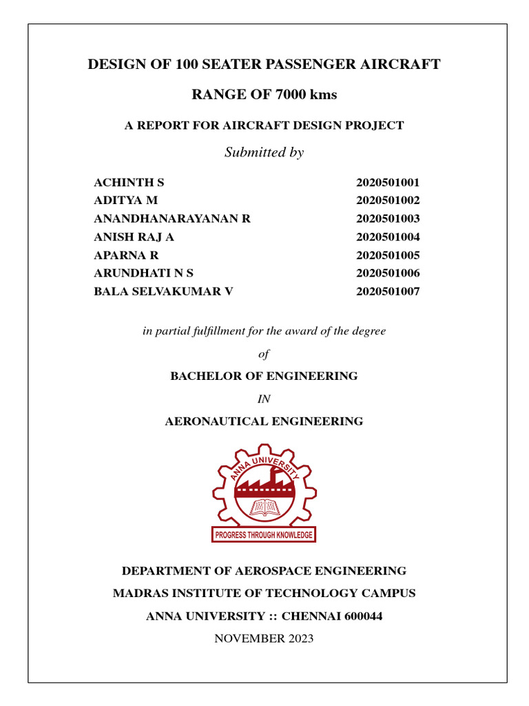 Aircraft Design Project Batch 1 | PDF | Empennage | Airfoil