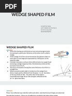 Interefenrece in Thin Films Session 3 (Wedge Shaped Film) | PDF ...