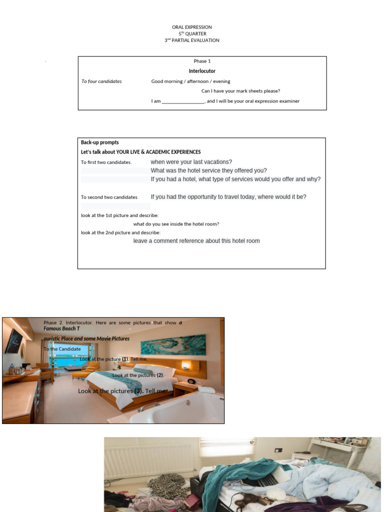 ORAL EXPRESSION 3rd PARTIAL 5th QUARTER - Enero - Abril 2023 | PDF | Language Arts & Discipline ...