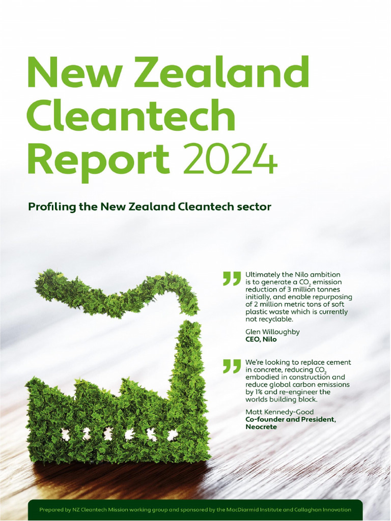 New Zealand Cleantech Report 2024 | PDF | Clean Technology | Sustainability