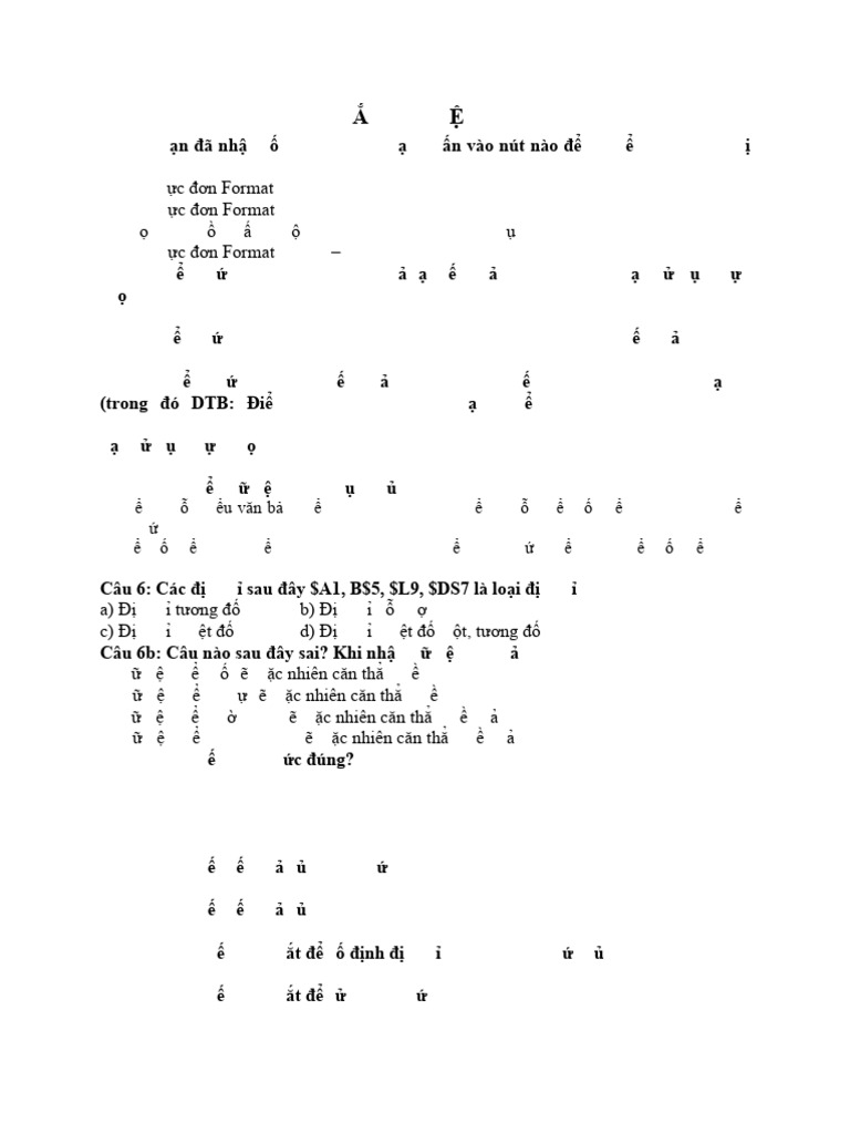 Trac Nghiem Excel 4186 | PDF