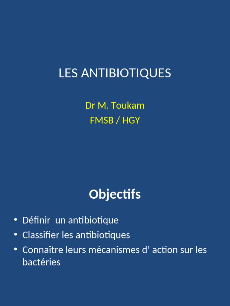 Classification des antibiotiques et mécanismes | PDF | Pénicilline ...