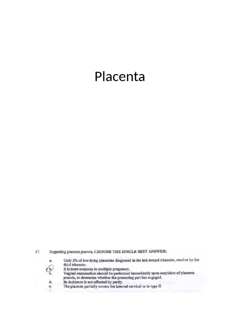 Placenta | PDF