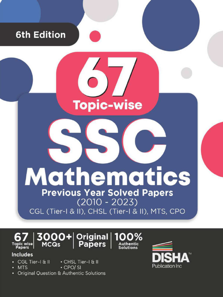 Demo 30 67 Topicwise SSC Mathematics Solved Papers 2010 2023 6th ...