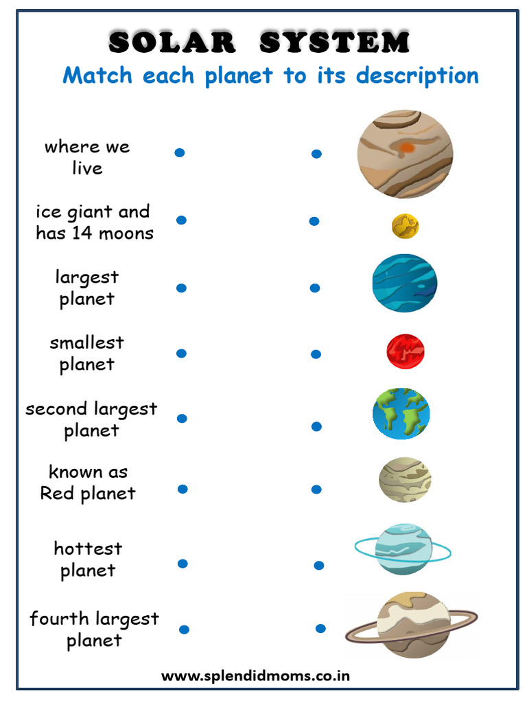 Match Planets to Descriptions | PDF