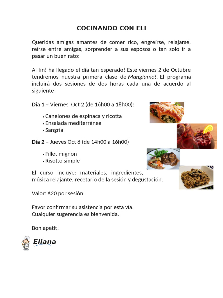 Cocinando Con Eli | PDF