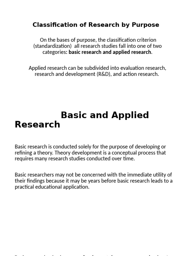 Research Designs (By Purpose) | PDF | Learning | Language Acquisition