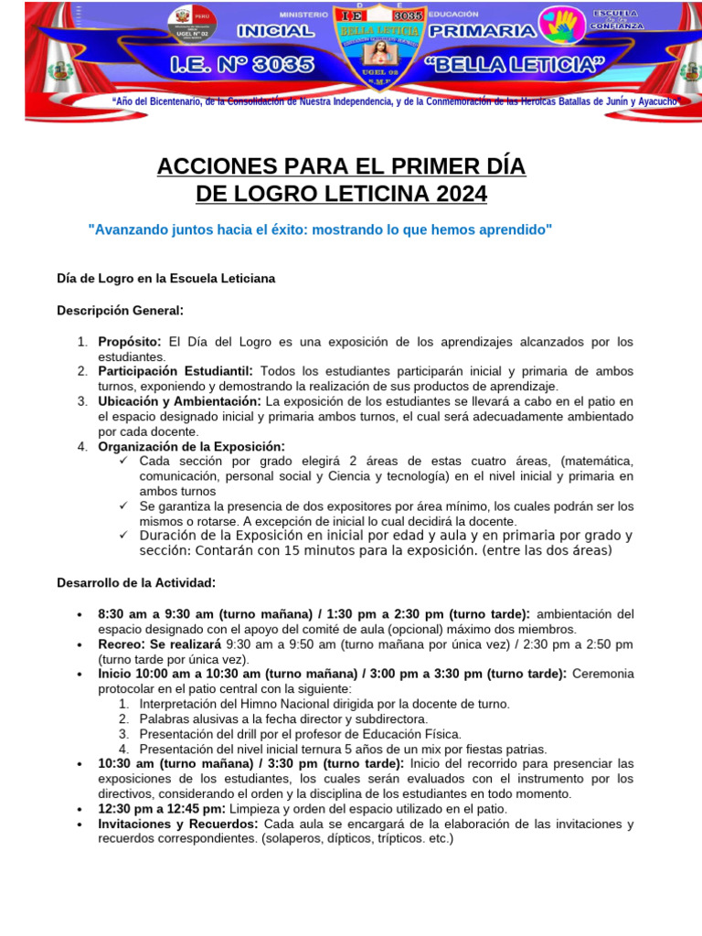 Día de Logro 2024 | PDF