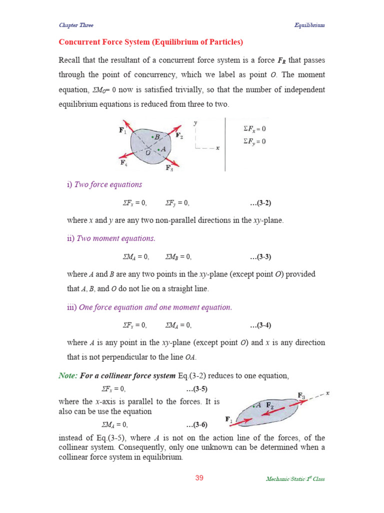 Concurrent Force System (Equilibrium of Particles) | PDF | Force | Line (Geometry)