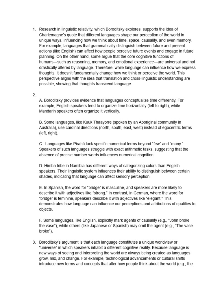 Language Shapes Think Pdf Mental Processes Cognitive Science