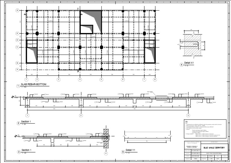 Sheet-SLAB OF TYPICAL FLOOR (BOTTOM REBARS) | PDF | Building Technology ...