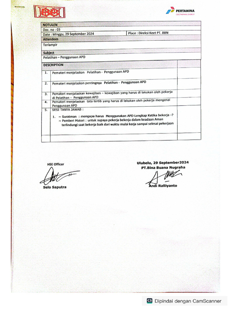 1.training Penggunaan APD 29-09-24 | PDF